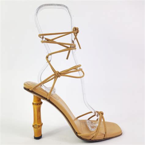 Gucci × Tom Ford Gucci X Tom Ford Bamboo Lace Up Heels Grailed