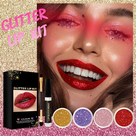 Stgrgfhy Health And Beauty Diamond Glitter Lip Gloss Set Long Lasting