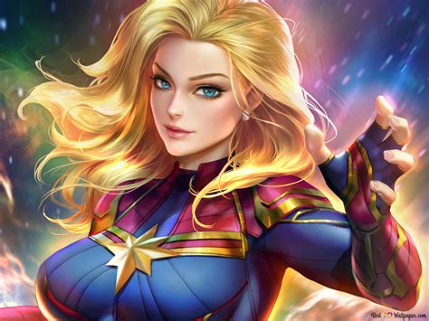 Download Captain Marvel Unleashed On Ipad Wallpaper