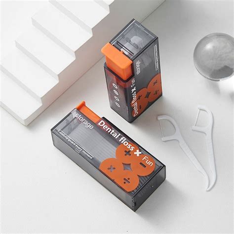 10 Pcs Box Automatic Pop Up Dental Floss Box Portable Mini Dental Floss