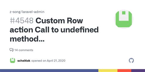 Custom Row Action Call To Undefined Method Encorecustomactionsbutton
