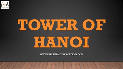 Tower Of Hanoi Real Life Example Algorithm Complete Illustration Youtube