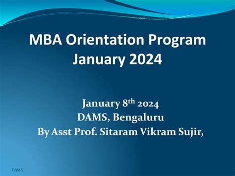Mba New Batch Orientation Programpptx