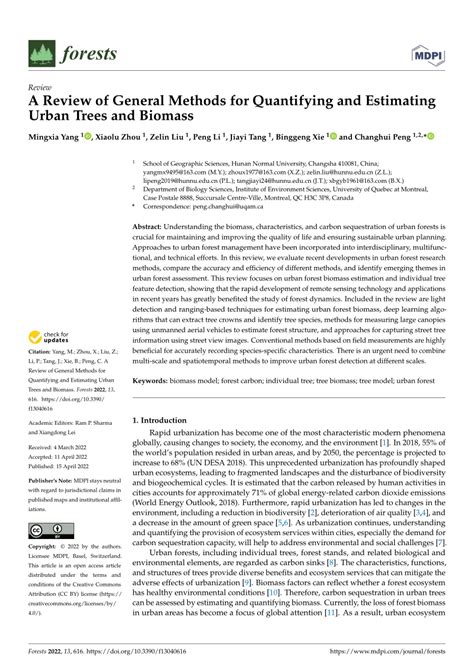 pdf a review of general methods for quantifying and estimating urban