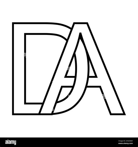 Logo De La Lettre Da Banque D Images Vectorielles Alamy