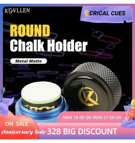 초크케이스 초크보관함 파우치 백 당구용품 Konllen 라운드 당구 큐 Taom 초크 거치대 휴대용 금속 케 티몬