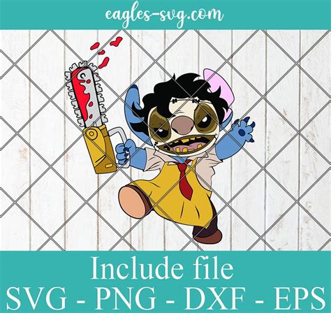 Leatherface Stitch Halloween Texas Chainsaw Svg Png Dxf Cricut