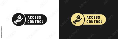 Access Control Sign Or Access Control Logo Vector Isolated In Flat
