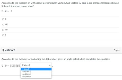 Solved According To The Theorem On Orthogonal Chegg