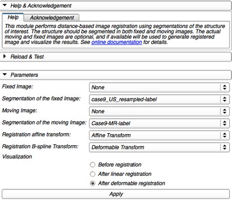 Documentation Modules DistanceMapBasedRegistration Slicer Wiki