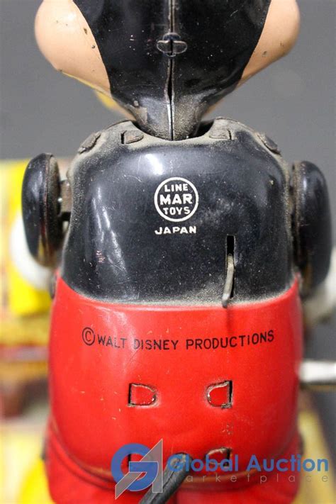1950s Line Mar Mickey Mouse Tin Toy