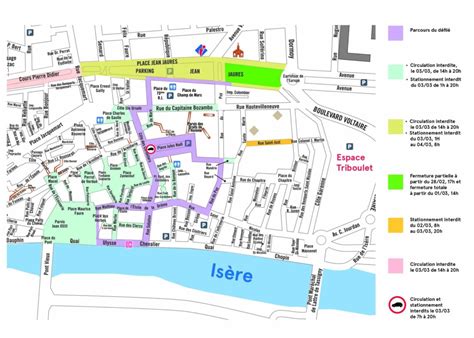 Romans sur Isère Pendant le carnaval le stationnement du samedi 2 et