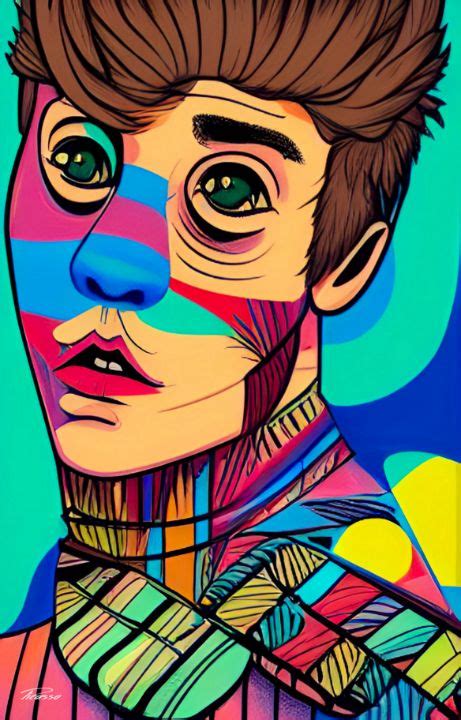 Justin Bieber Abstract 006 Print Grim Picasso Fine Art Gallery