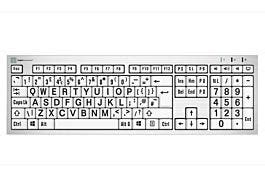 Buy Logickeyboard LKB LPRNTBW AJPU UK LargePrint Black On White PC Slimline Keyboard UK