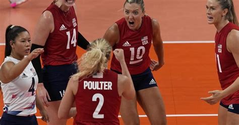 Us Women Beat Brazil To Win 1st Olympic Volleyball Gold