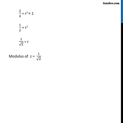 Question Find Modulus Argument Of I I