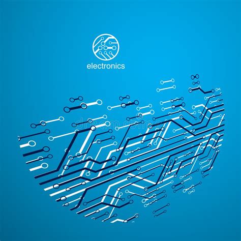 Vector Abstract Technology Illustration With Circuit Board High Stock Vector Illustration Of