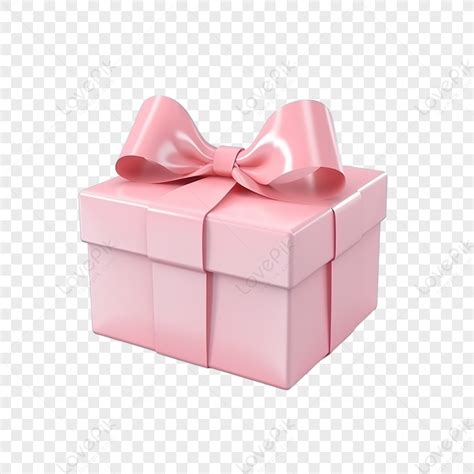 현실적인 3d 선물 분홍색 상자와 흰 나비 컷아웃차단현재 Png 일러스트 무료 다운로드 Lovepik