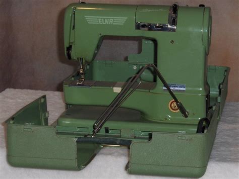 Vintage Swiss Elna Supermatic Sewing Machine With Case Cams And More