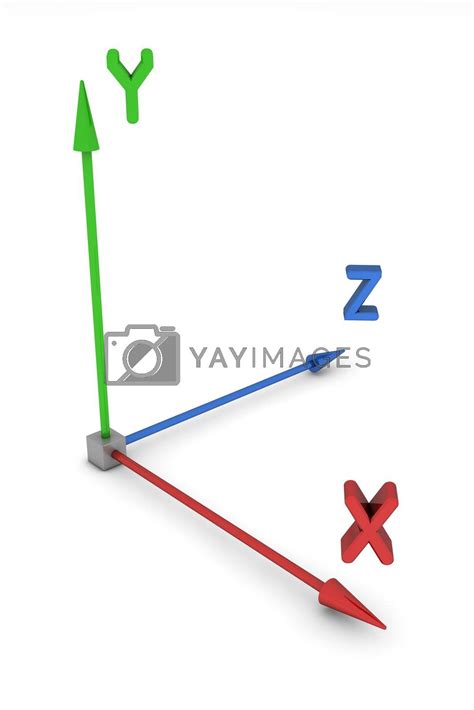 3d Space Coordinate System Xyz By Pixbox Vectors And Illustrations With