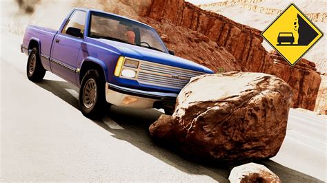 Rockslide Car Crashes BeamNg Drive YouTube