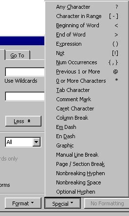 Finding And Replacing Characters Using Wildcards