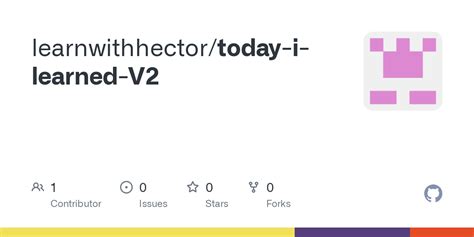 Github Learnwithhectortoday I Learned V2