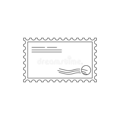 Postcard Send Outline Icon Linear Style Sign For Mobile Concept And Web Design Stock Vector