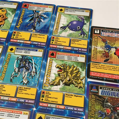 Vtg 90s Digimon Trading Card Game Lot Of 19 Cards Including Etsy