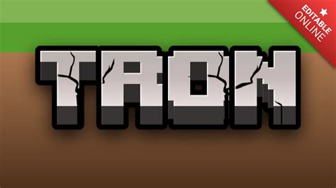 Tron Minecraft 3d Text Effect Generator
