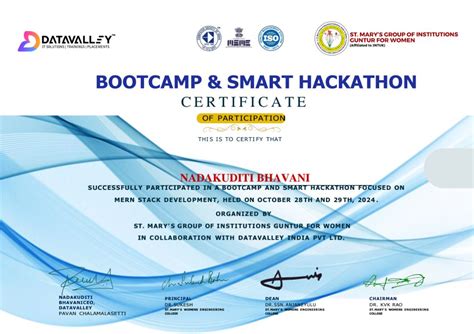 Hackathon Bootcamp Mernstack Webdevlopment Technology Bhavani