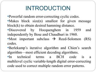 Bch Codes Pptx Programming Languages Computing