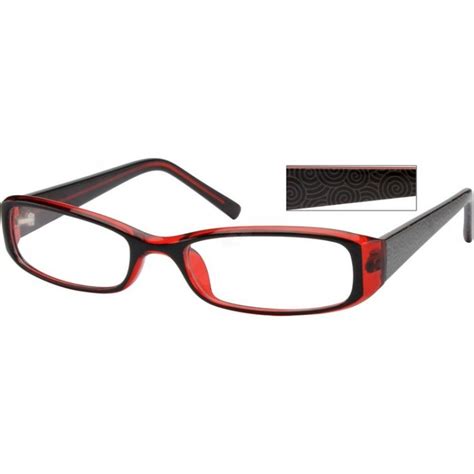 Red Rectangle Glasses 260118 Zenni Optical Eyeglasses Oakley