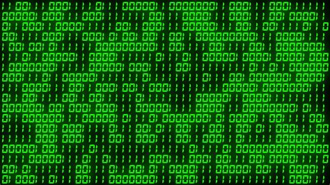 Green Binary Code Row Digital Number Matrix Background Concept Of