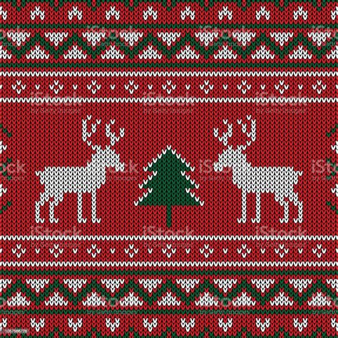 크리스마스 니트 패턴입니다 겨울 기하학적 패턴 완벽 한 집입니다 스웨터 스카프 이 불 이나 옷 질감에 대 한 디자인 0명에 대한 스톡 벡터 아트 및 기타 이미지 Istock