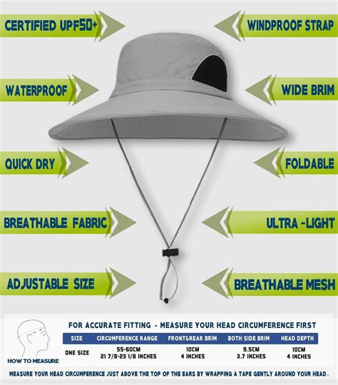 Classic Wide Brim Sun Hat For Men And Women Waterproof Upf50 Material