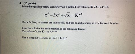 Solved Points Solve The Equation Below Using Chegg