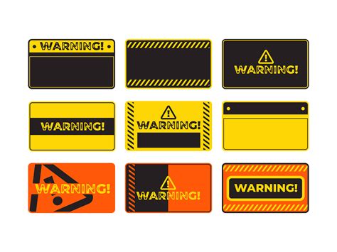 Blank Label Of Warning And Caution Graphic By Maniacvector · Creative