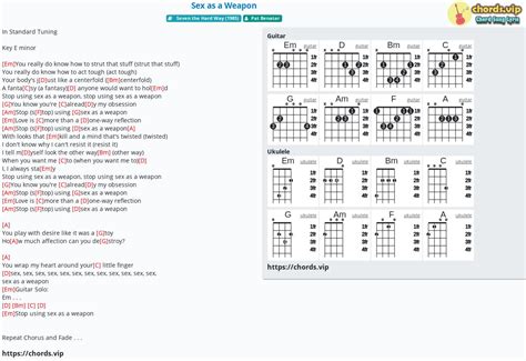 Chord Sex As A Weapon Tab Song Lyric Sheet Guitar Ukulele Chords Vip