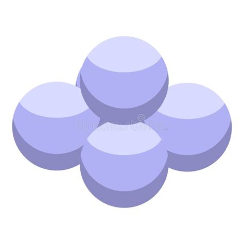 Atomic Structure Model Showing Five Atoms Combining Together Stock