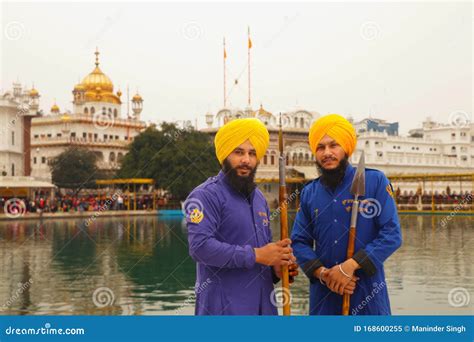 Sikh Guards At Golden Temple Amritsar Editorial Image Image Of
