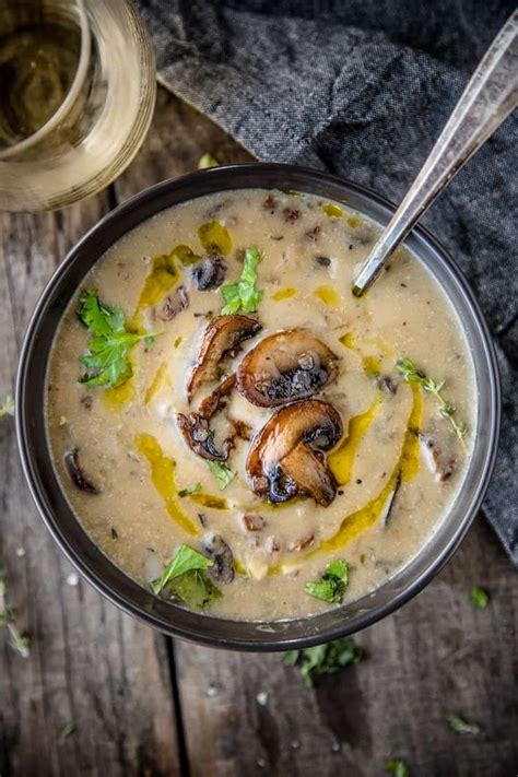 Wild Mushroom Soup With Sherry And Thyme Recipe Mushroom Soup