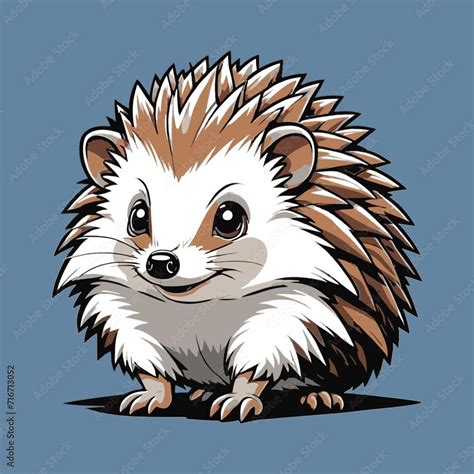 Cute Cartoon Hedgehog Vector