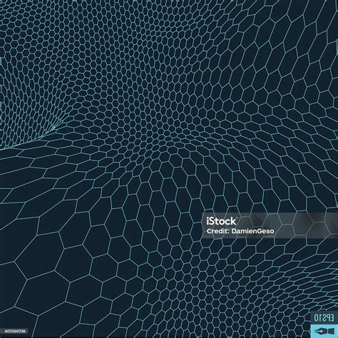 추상 벡터 가로 배경입니다 사이버 스페이스 그리드 3d 기술 일러스트레이션 0명에 대한 스톡 벡터 아트 및 기타 이미지 0명