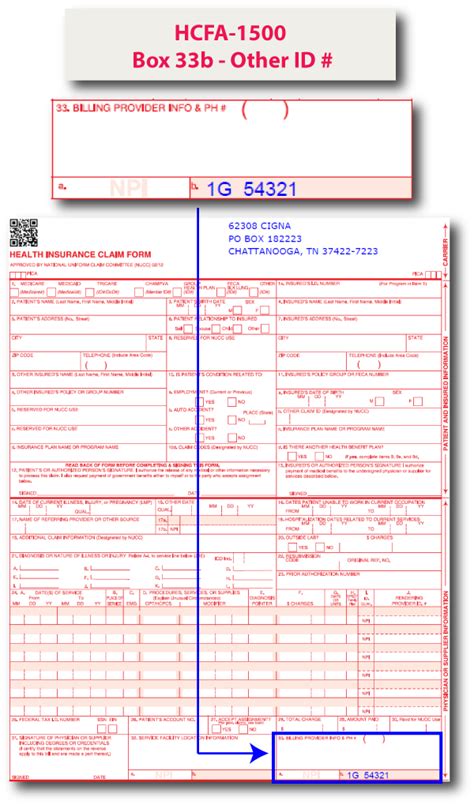 Eclaims Hcfa 1500 Box 33b Other Id