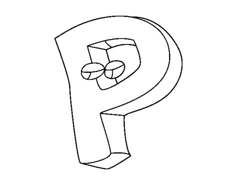 Dibujo De Letra P Para Colorear Dibujos Net