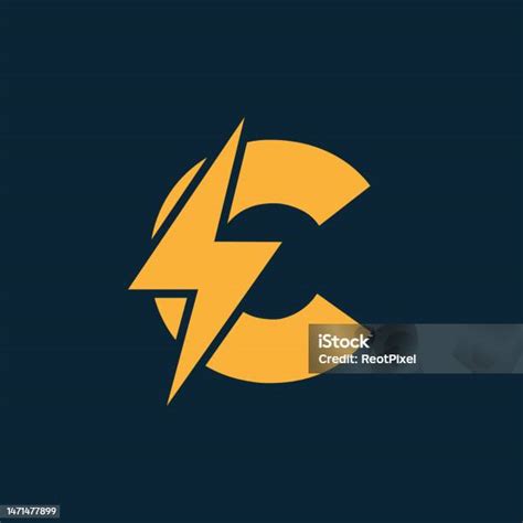 번개 천둥 볼트 벡터 디자인과 C 문자 로고 전기 볼트 문자 C 로고 벡터 일러스트 레이 션입니다 0명에 대한 스톡 벡터 아트 및 기타 이미지 Istock
