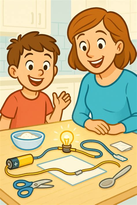 Simple Circut With A Battery And Bulb Homeschool Genie