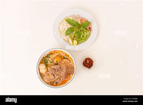 Bun Bo Hue Vietnamese Spicy Beef Rice Noodle Soup Vietnamese Food