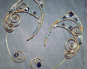 Red Rose Elf Ear Cuffs